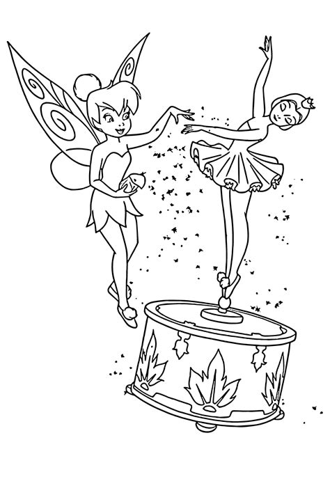 Coloriage Fée Clochette Ballerine à Imprimer Gratuit pour Adultes et