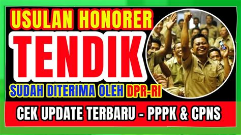 Honorer Tendik Sudah Diusulkan Masuk Dalam PP Turunan UU ASN Baru