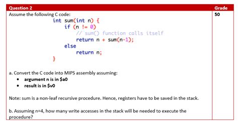 solved a convert the c code into mips assembly assuming
