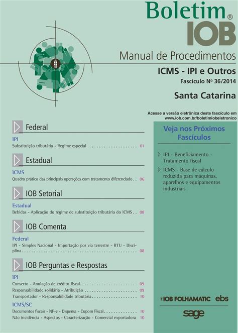 Boletimj Manual De Procedimentos ICMS IPI E Outros Santa Catarina