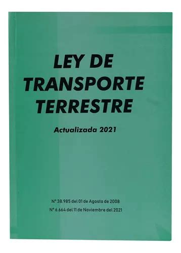 Ley De Transporte Terrestre Actualizada 2021 MercadoLibre