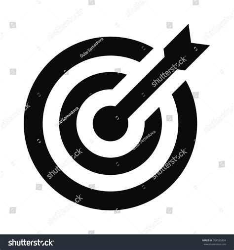 Target Icon Dart Board Archery Board Stock Vector Royalty Free