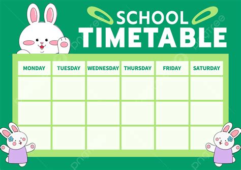 Gambar Jadwal Sekolah Pendidikan Kartun Jadwal Sekolah Kelinci Lucu