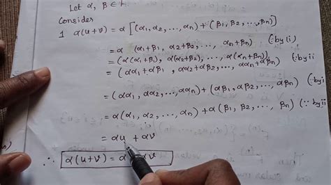 2 vector space example all ordered n tuples is a vector space over f linear algebra youtube