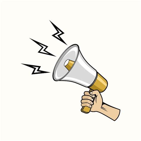 Premium Vector Hand Holding Megaphone Vector Illustration
