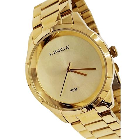 Relógio lince feminino dourado LRG625L C1KX original Submarino
