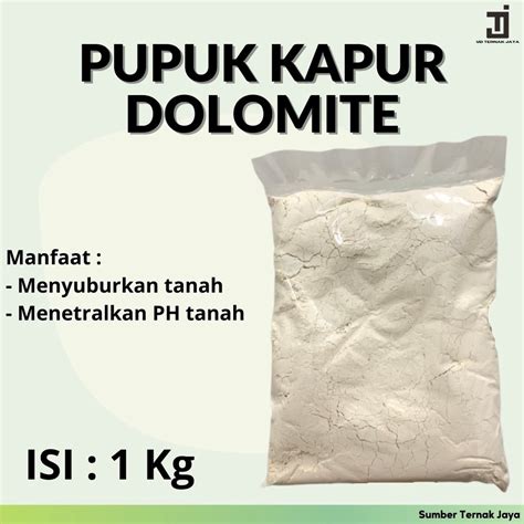 Jual Pupuk Kapur Dolomit Dolomite Pupuk Pertanian Kemasan 1 Kg