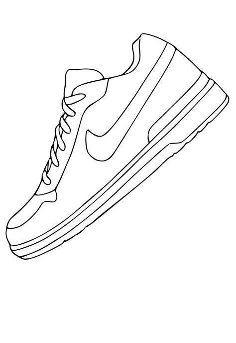 Coloriage Nike Facile à Imprimer Gratuit pour Adultes et Enfants