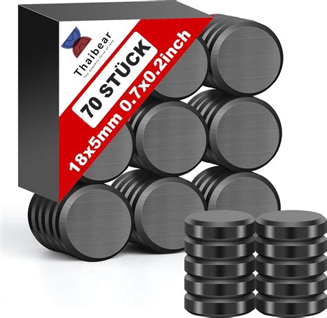 THIMOONS 40 Stück Magnete für Magnettafel 18 x 5mm Ferrit Magnete Stark