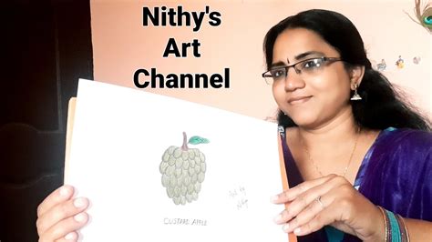 Easy Custard Apple Drawing For Beginners Youtube