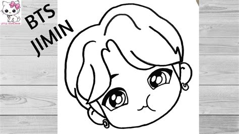 BTS Drawing How To Draw JIMIN From TinyTAN BTS Step By Step BTS