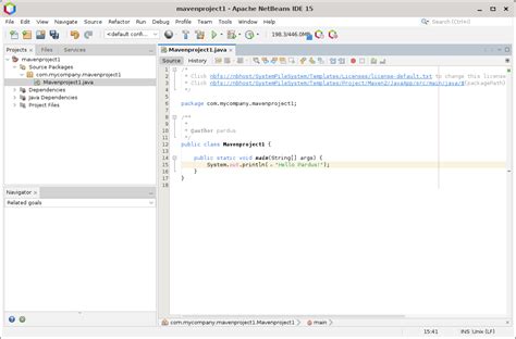 Apache Netbeans Pardus Uygulamalar