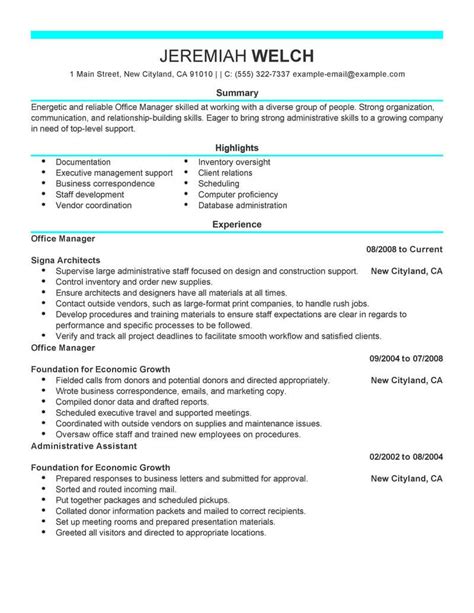 Unique Admin Resume Resume Templates