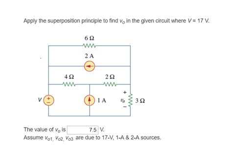 Solved Apply The Superposition Principle To Find Vo In The Chegg