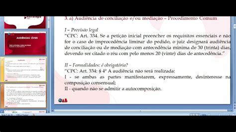Audiência cível conciliação mediação e instrução e julgamento no