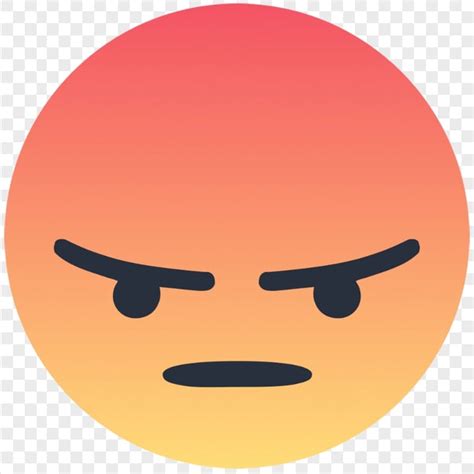 Facebook Reaction Like Angry Emoticon Face Icon Citypng