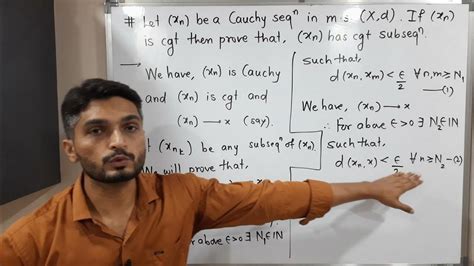 complete metric space lecture 12 if sequence is cauchy and convergent then it has cgt subseq