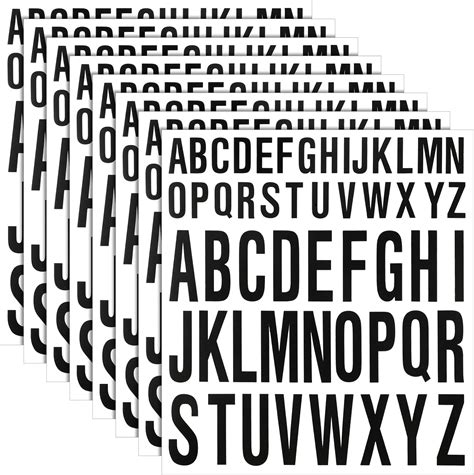 Buy 8 Sheet Self Adhesive Letters Stick On Vinyl Letters Black Capital