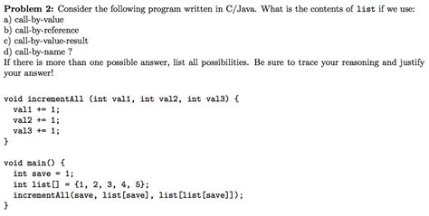 solved consider the following program written in c java
