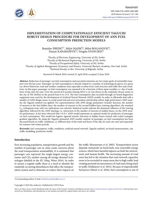 pdf implementation of computationally efficient taguchi robust design procedure for