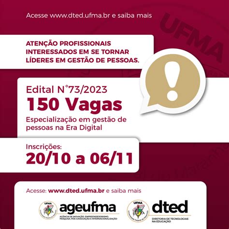 Dted Oferta Vagas Para O Curso De Especializa O Ead Em Gest O De