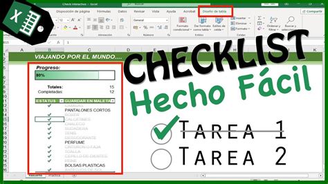 Como Crear Un Checklist Interactivo En Excel Image To U