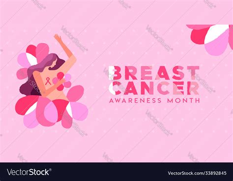 Breast Cancer Awareness Woman Self Exam Banner Vector Image