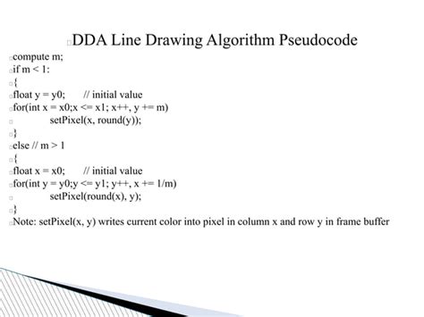 dda algorithm ppt