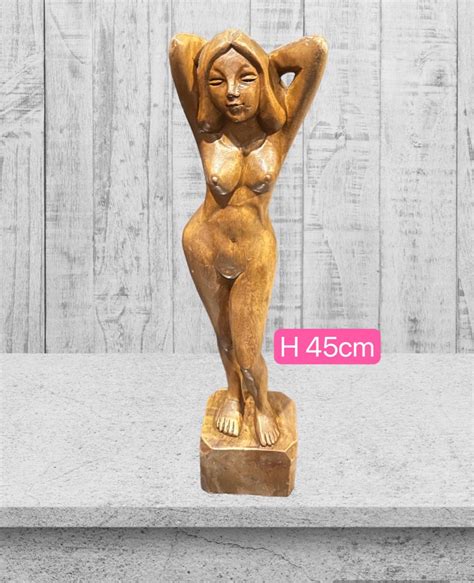 Wooden Naked Girl Hobbies Toys Memorabilia Collectibles Vintage
