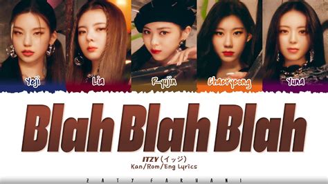 Official Lyric Itzy Blah Blah Blah Lyrics Color Coded Kan