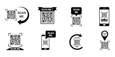 Premium Vector Scan QR Code On Smartphone Vector Icon Set Scan Me