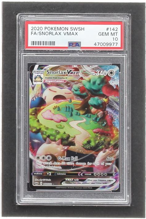 Snorlax VMAX 2020 Pokemon Sword And Shield 142 PSA 10 Pristine Auction