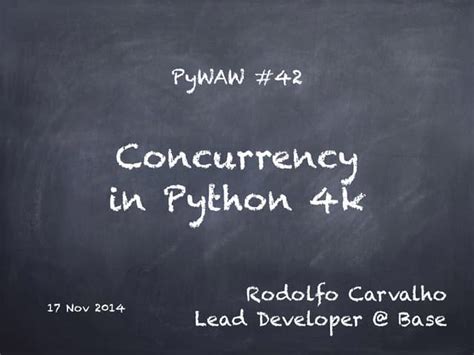 concurrency in python4k ppt