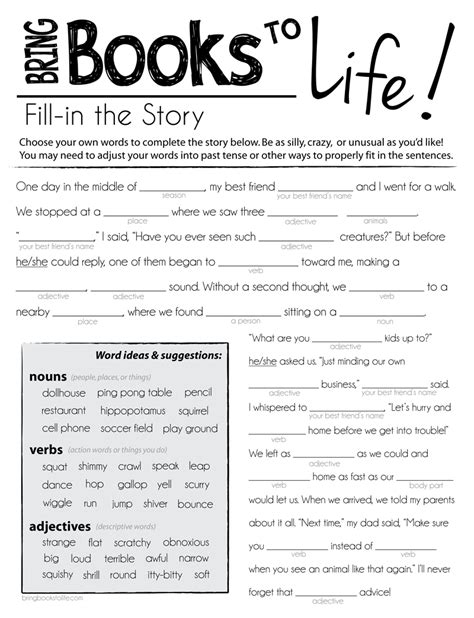 Printable Free Mad Libs