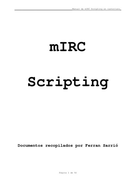 mirc pdf programa de computadora programación