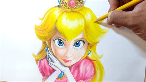 Dibujando A La Princesa Peach Tutor A Paso A Paso Dibujando A La