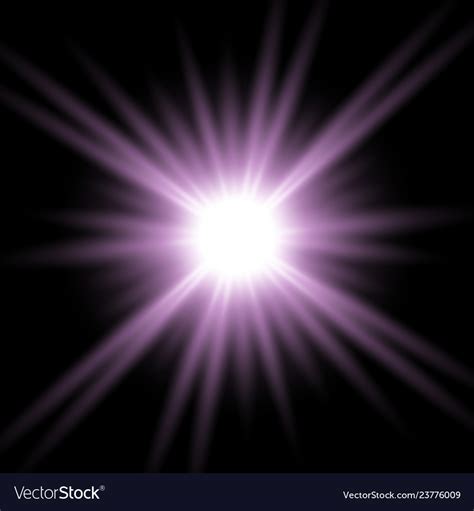 Shining Star On Transparent Background Purple Vector Image Atelier