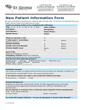 Practice Ination Sheet Doc Template PdfFiller