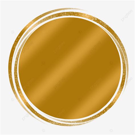 Moldura Dourada Redonda PNG Dourado Redondo Amarelo Imagem PNG E
