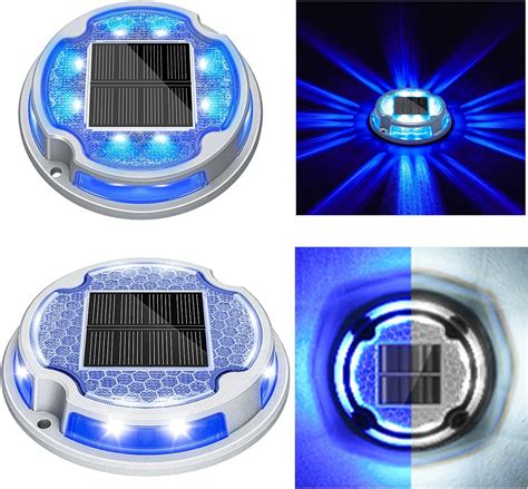 VOLISUN 24 Pack Solar Driveway Lights Dock Outdooor Waterproof Marker