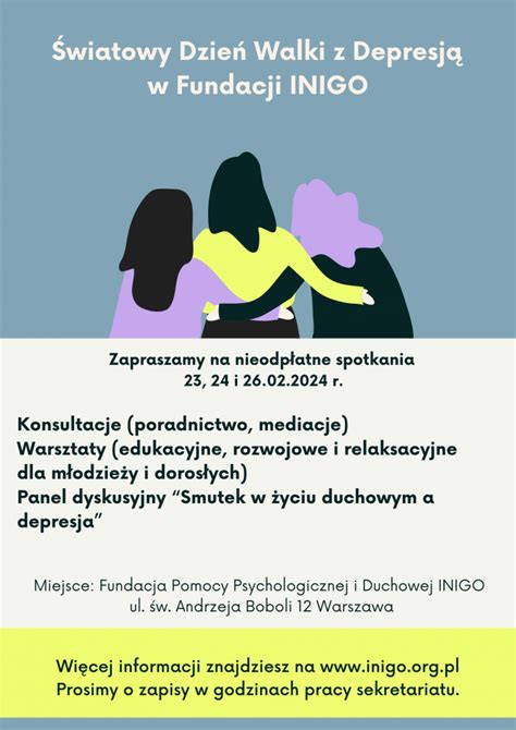 Wiatowy Dzie Walki Z Depresj Wydarzenia Inigo