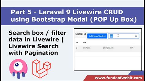 Laravel 9 Livewire CRUD 5 Search Bar Filter Data In Livewire