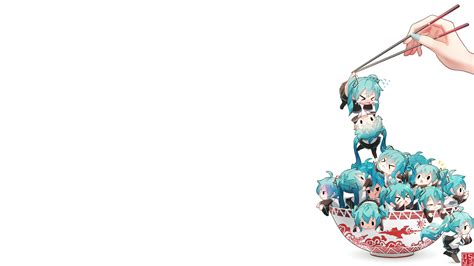 Chibi 261243 Hatsune Food Thighhighs Tears Aqua Hair Miku
