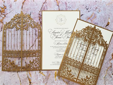 Gate Laser Cut Wedding Invitation