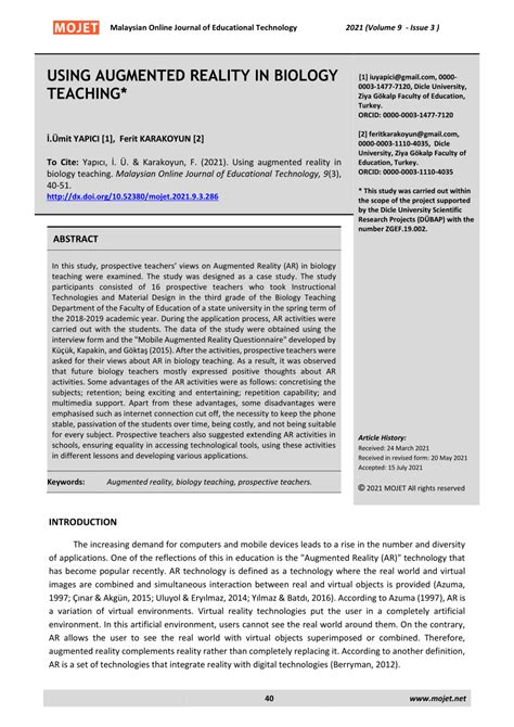 pdf using augmented reality in biology teaching