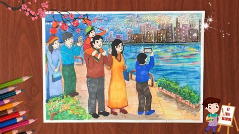 Vẽ Tranh Gia Đình 4 Người 5 Người Đẹp Hạnh Phúc Ấm Áp Nhất