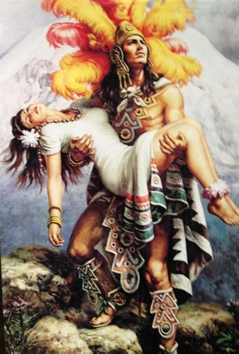 Image Result For Painting Of Aztec Warrior Holding Woman Arte