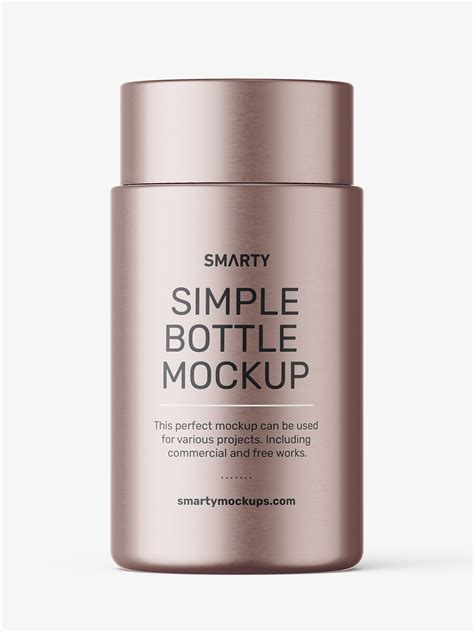 Simple Bottle Mockup Metallic Smarty Mockups