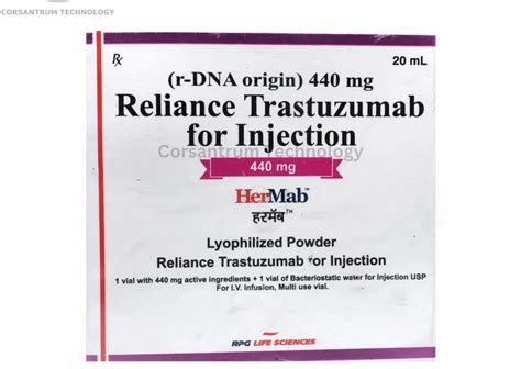 Hermab 440mg Injection Reliance Trastuzumab For Injection At Rs 54650