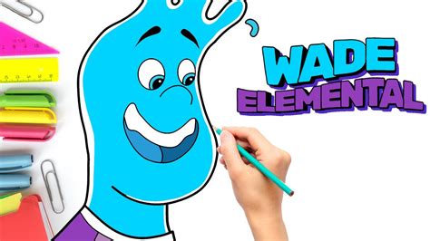 Cómo dibujar a Wade el chico agua de Elemental How to draw Wade